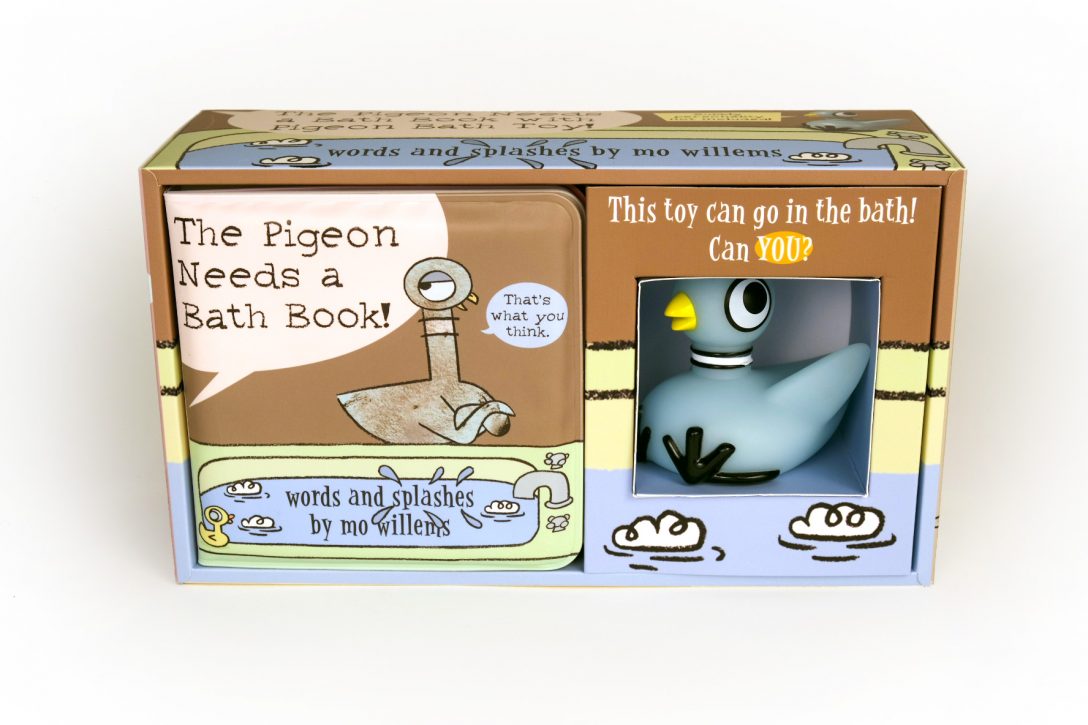 The Pigeon Needs A Bath Book With Pigeon Bath Toy! by Mo Willems Mo ...